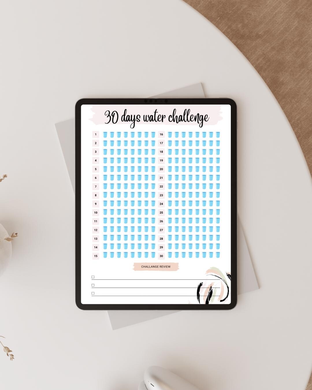 30 Days Water Challenge Tracker | Hydration Printable - Etsy