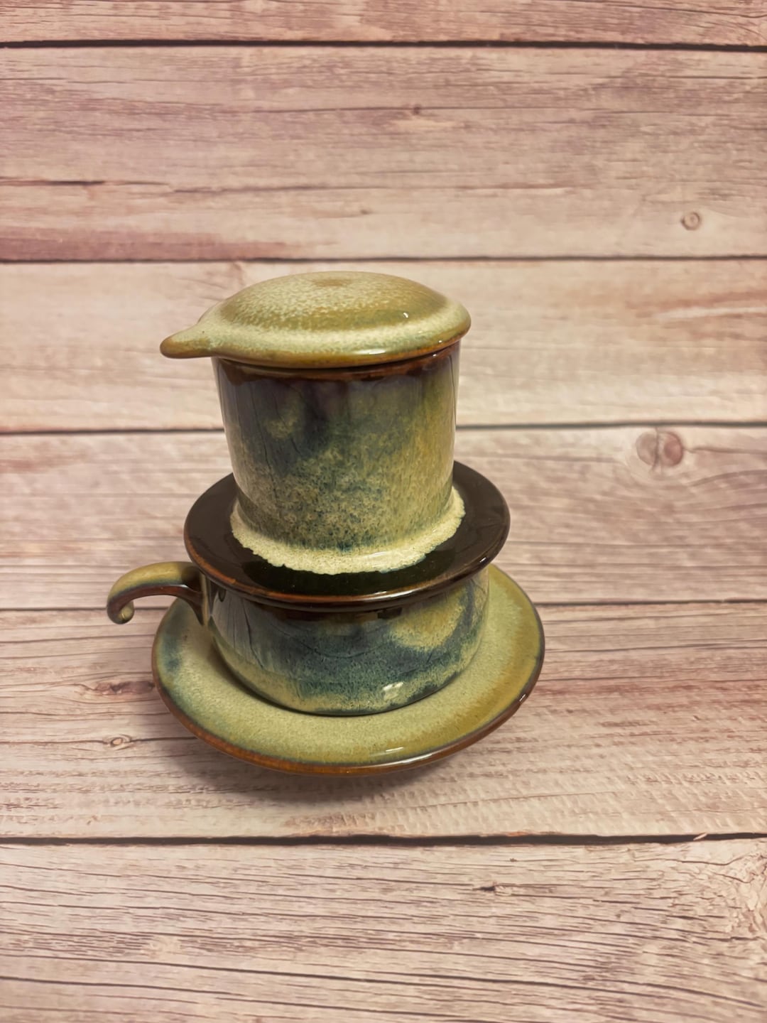 Traditional Vietnamese Ceramic Coffee Filter Set - Similar to Phin ...