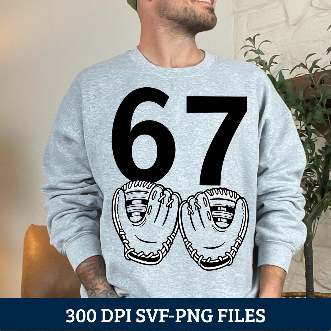 Baseball Number 67 SVG PNG Bundle. Jersey Number 67 Sublimation ...