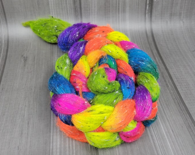 Wooly Tweed South American Wool & Viscose Neon Rainbow - Etsy