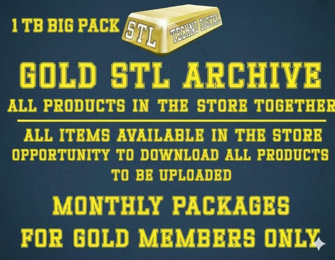 1TB STL ARCHIVE - 3D - 3D STL - Stl Pack - Stl File - Gold Stl Archive ...