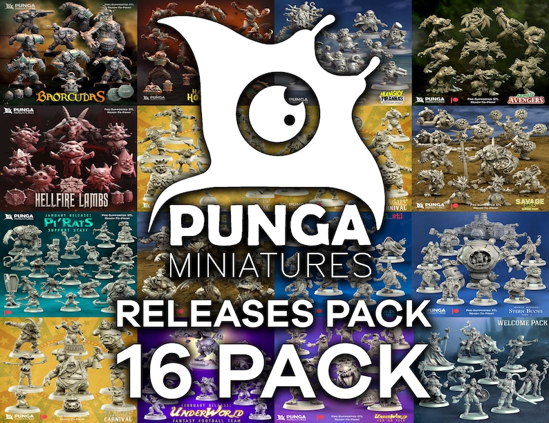 Punga 3D STL Miniatures Releases Pack - Bestseller - 3d Stl Files - Dnd ...