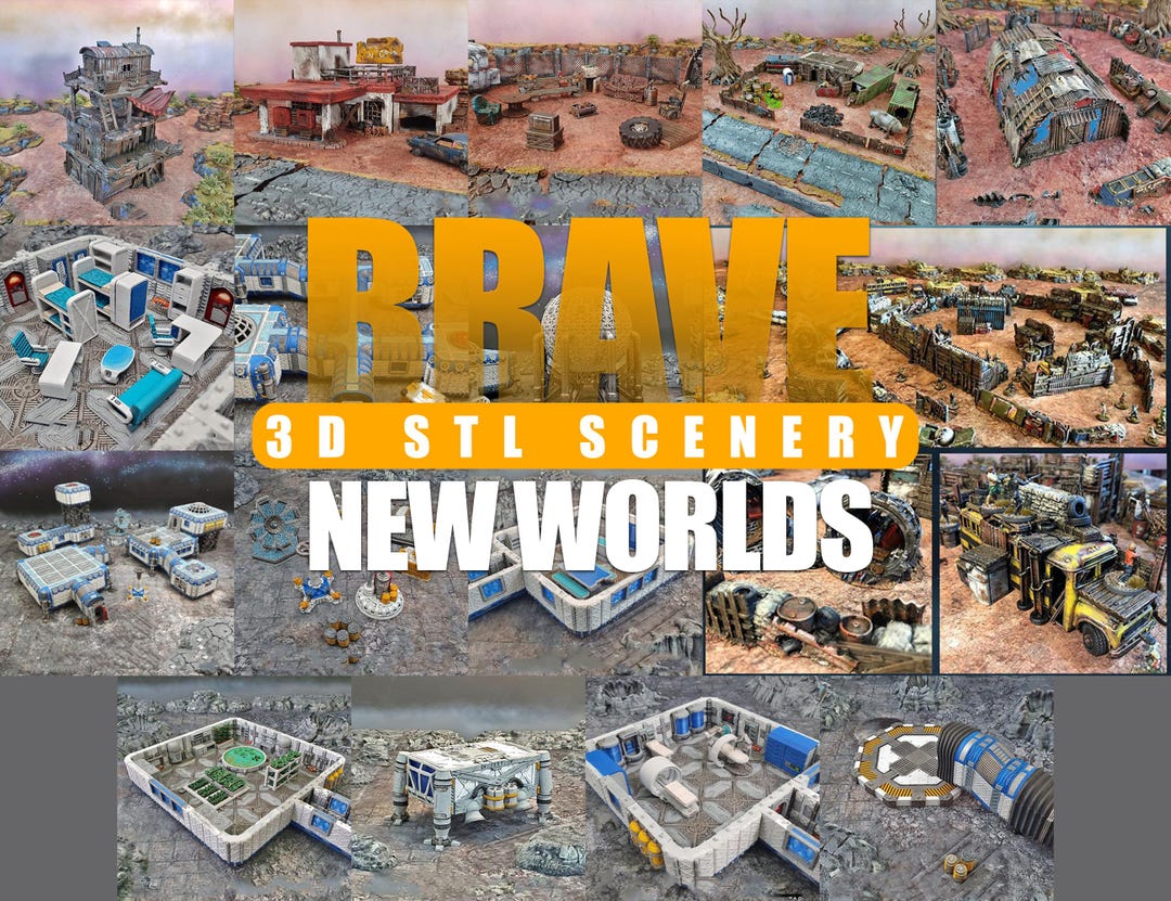 Brave New Worlds 3d Stl Scenery Pack | 3d Stl Pack | Terrains | Scenery ...