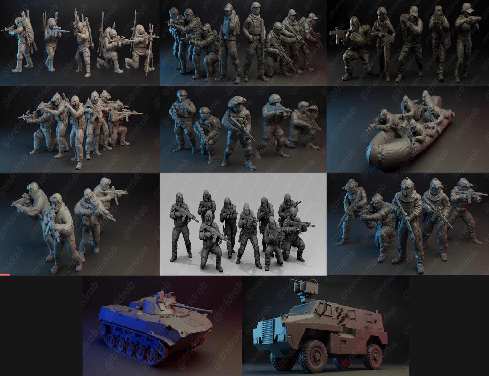 3D Stl Special Forces Miniature Pack | Miniatures | 3d Stl Pack | 3d ...