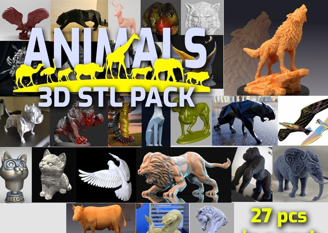 ANIMAL 3D STL PACK - Etsy