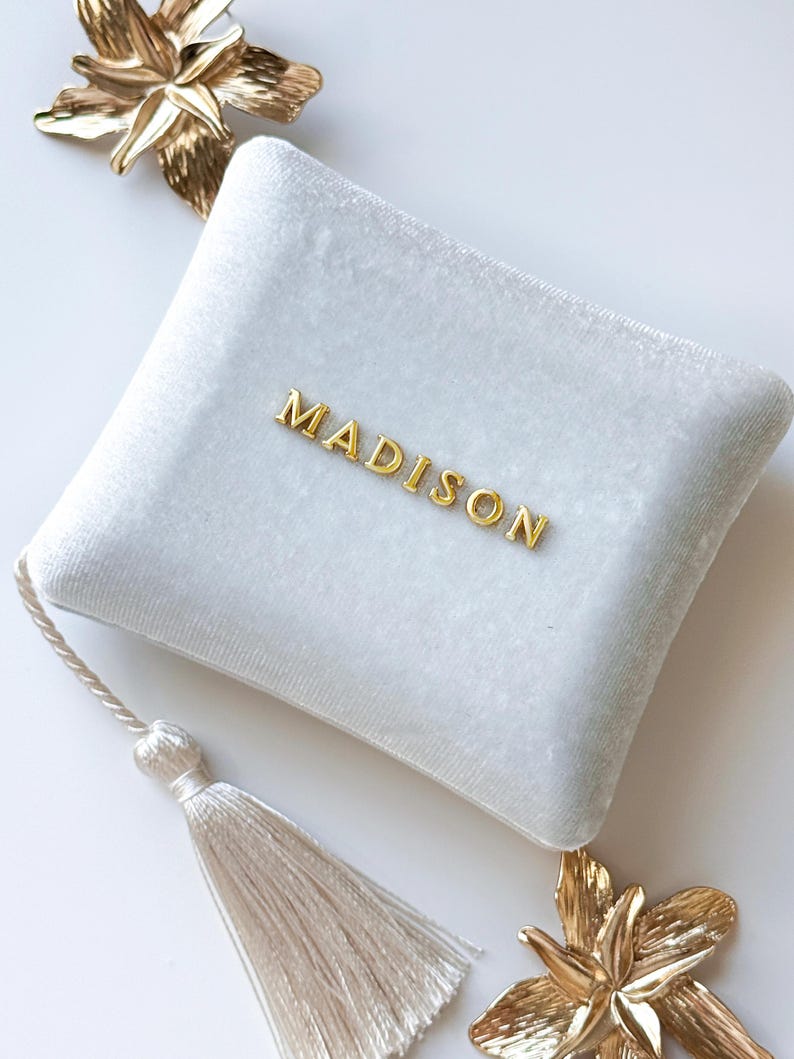 Personalized Velvet Jewelry Box – Custom Name, Ring & Earring Organizer ...