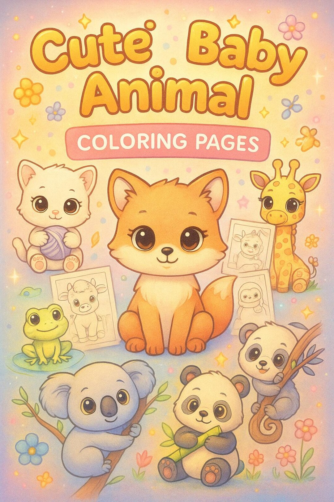 Kawaii Animal Coloring Pages | Printable A4 Kids Coloring Sheets ...