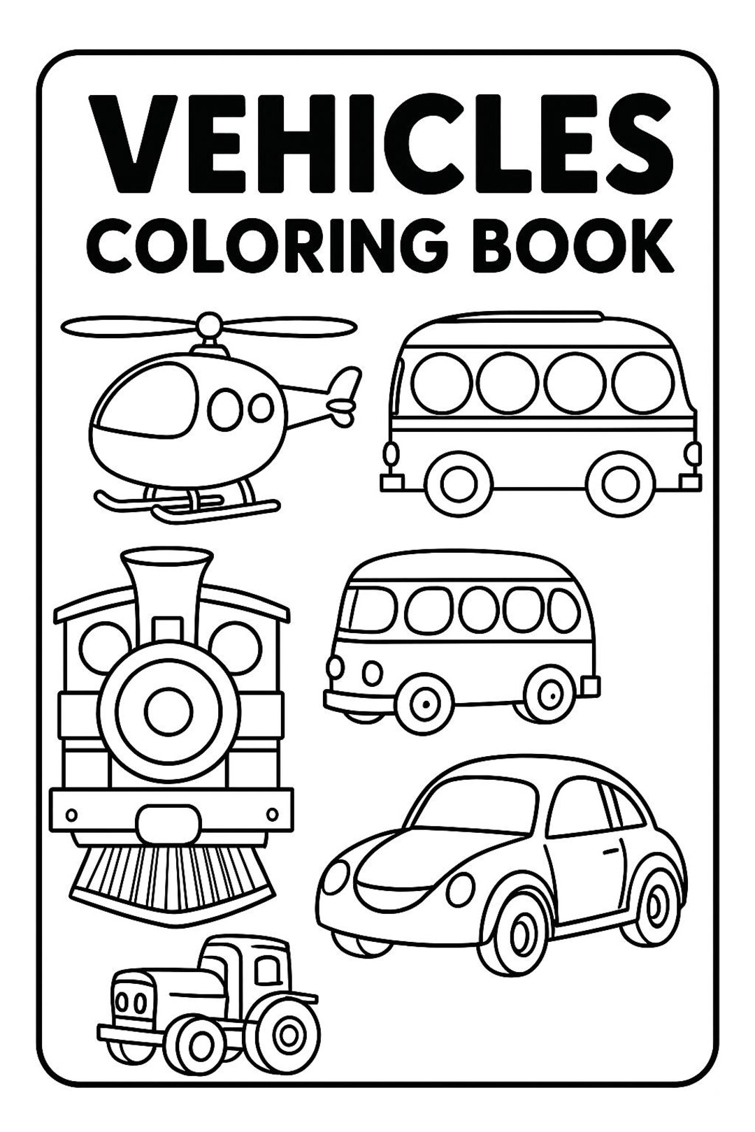 Transportation Coloring Pages – 10 Printable Vehicle Sheets - Etsy