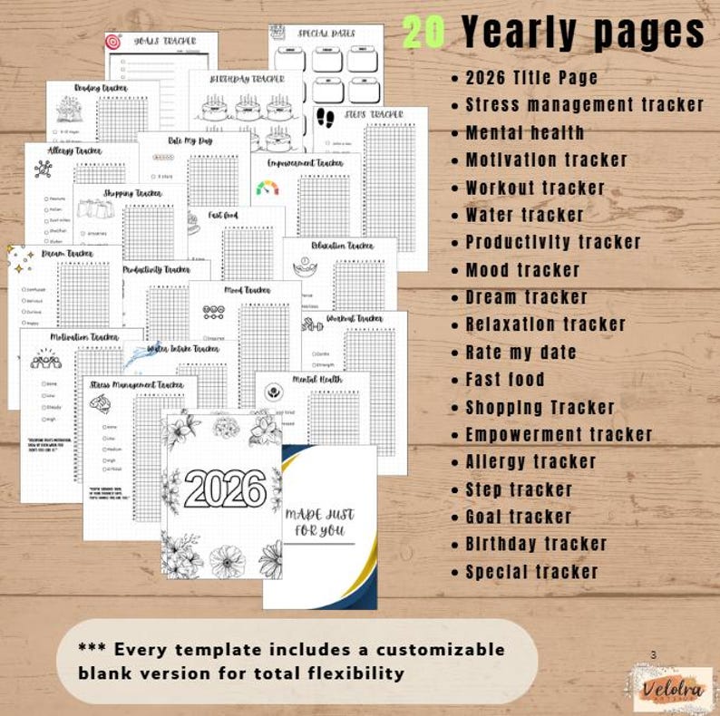 2026 Bullet Journal Bundle Printable Pages A5 A4 Digital Planner ...