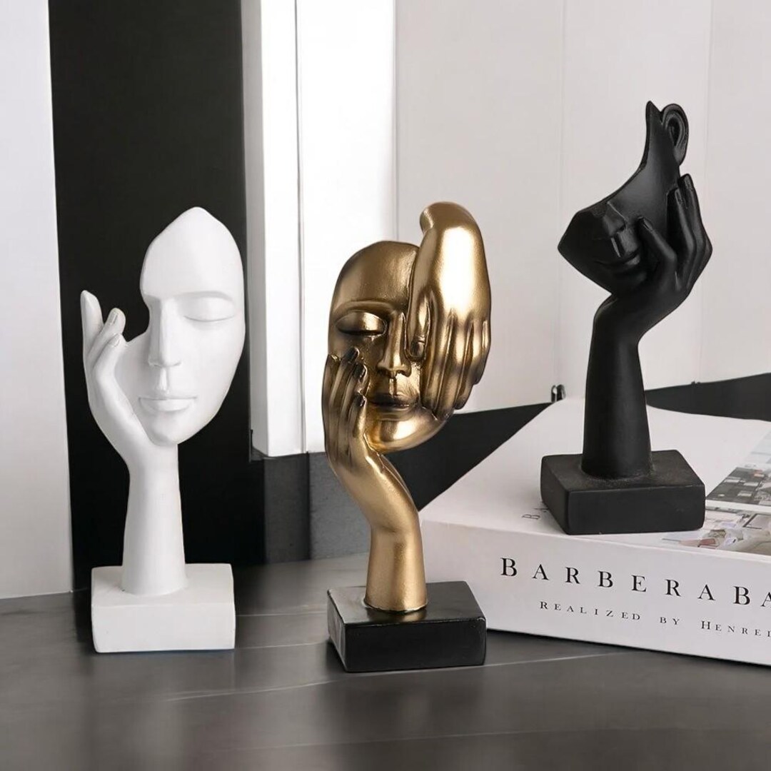 Nordic Abstract Resin Statue, Desktop Ornament Sculpture for Office ...