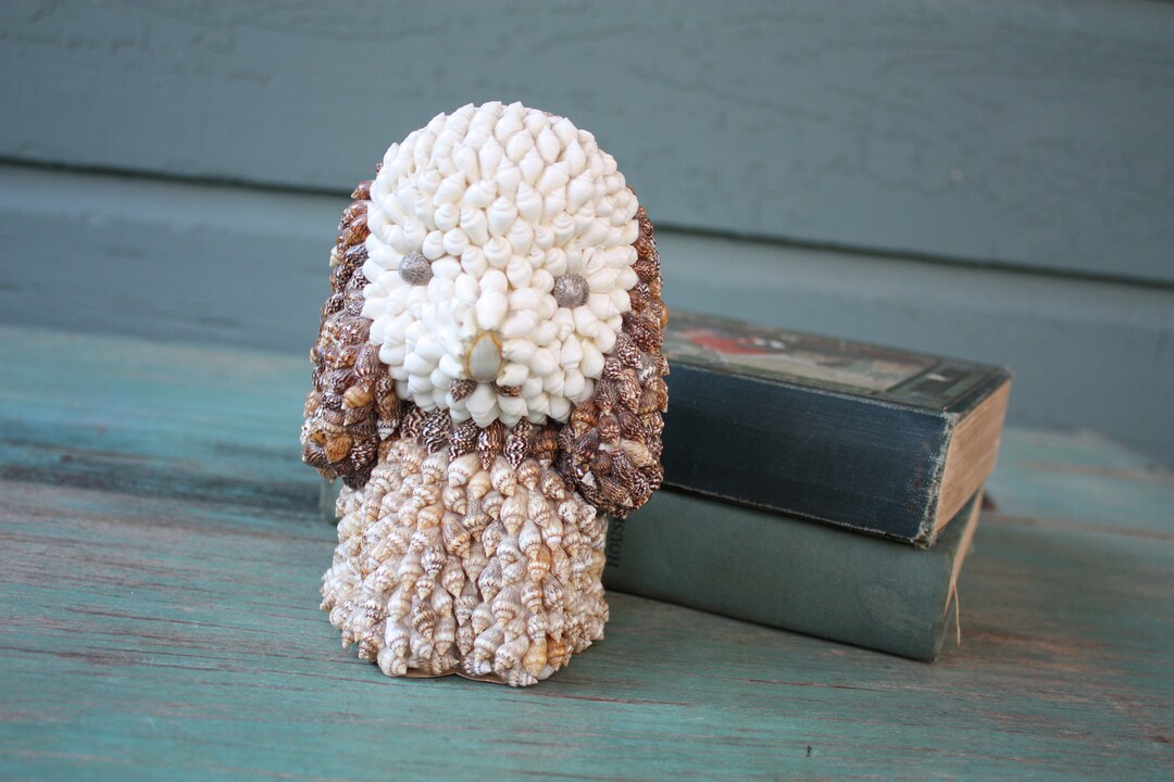 Seashell Dog, Beach Decor, Seashell Art, Seashells, Coastal Decor, Dog ...