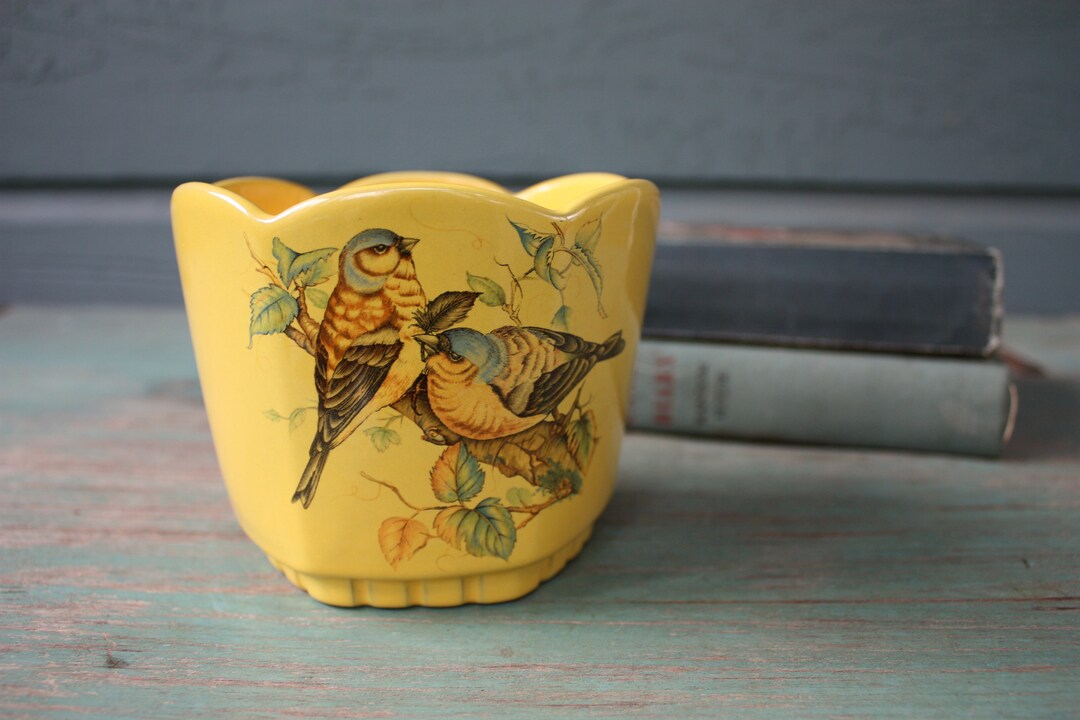 Frankoma Birds Pottery Planter, Pottery Planter, Vintage Planter, Birds ...