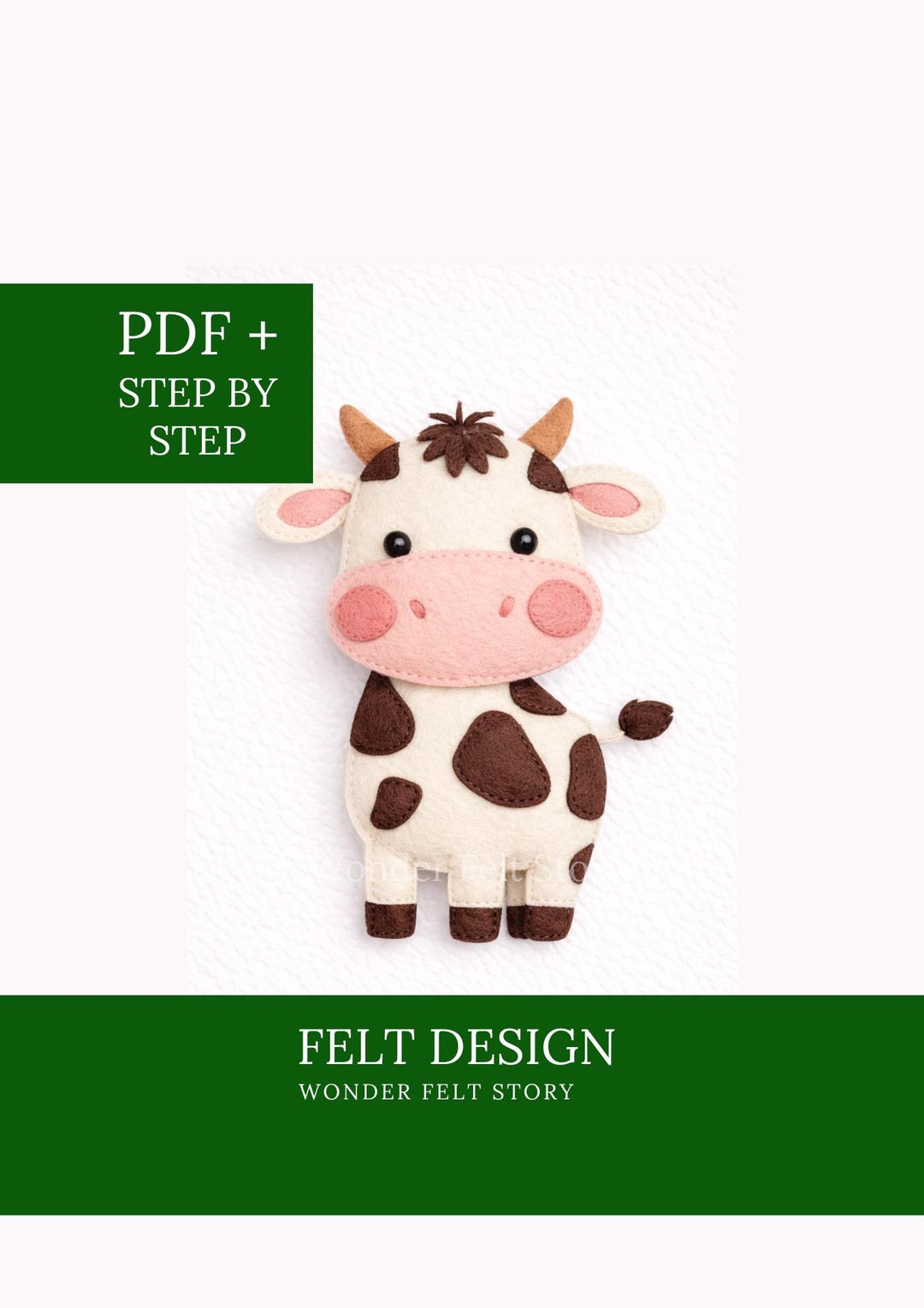 Cow Sewing Patterns, Felt Ornaments, Felt Farm Animals, Kids Craft ...