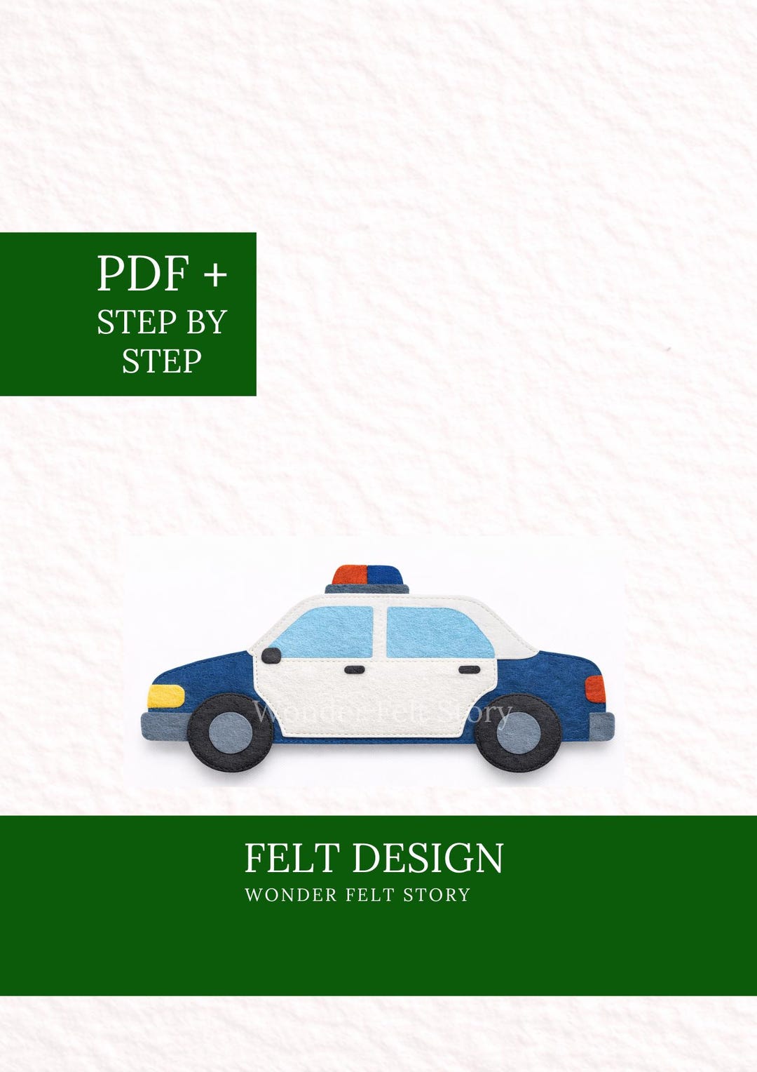 Police Car Sewing Pattern, Felt Ornaments, Felt Patterns, Kids Crafts ...
