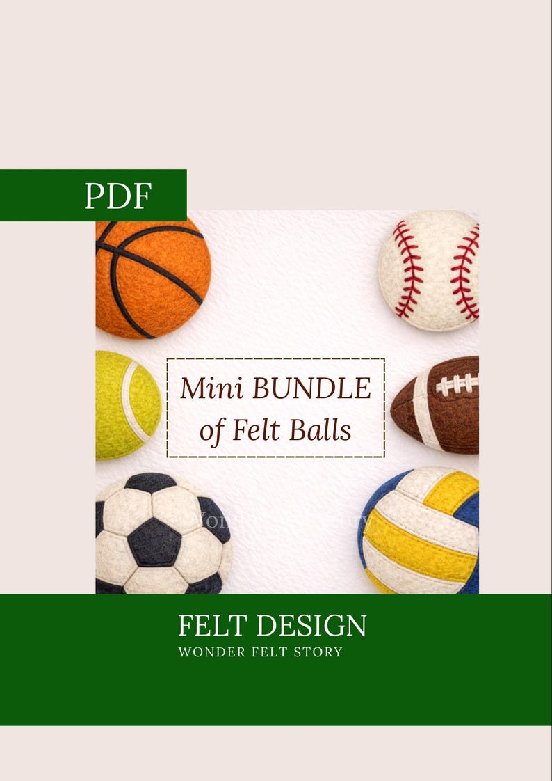 Felt Balls Sewing Pattern Bundle, Felt Ball Garland, Felt Ornaments ...