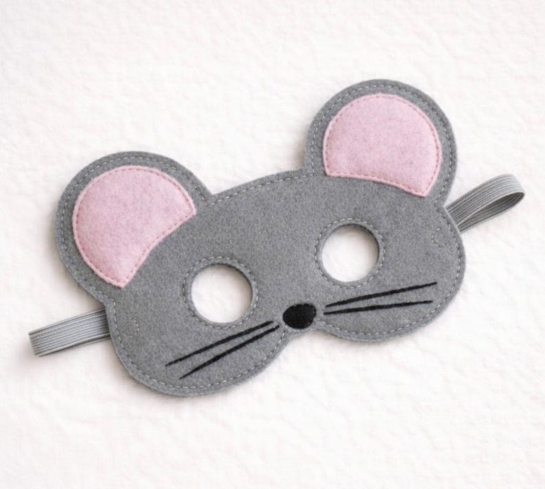 Felt Pet Mask Sewing Pattern, Felt Mouse Dog Cat Mask, Kids Costume ...