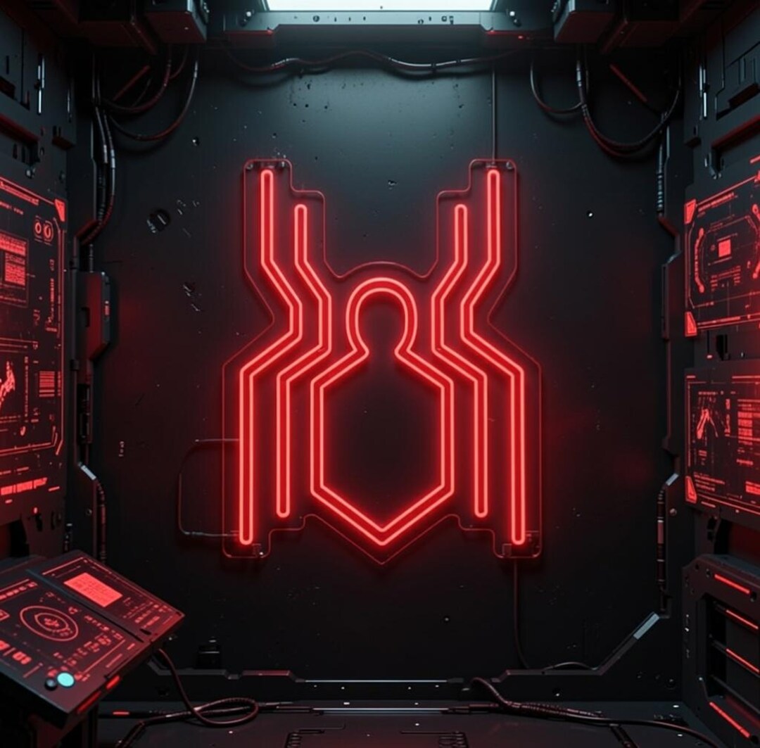 Spider Hero Neon LED Sign – Superhero Wall Light, Gaming Room Neon ...