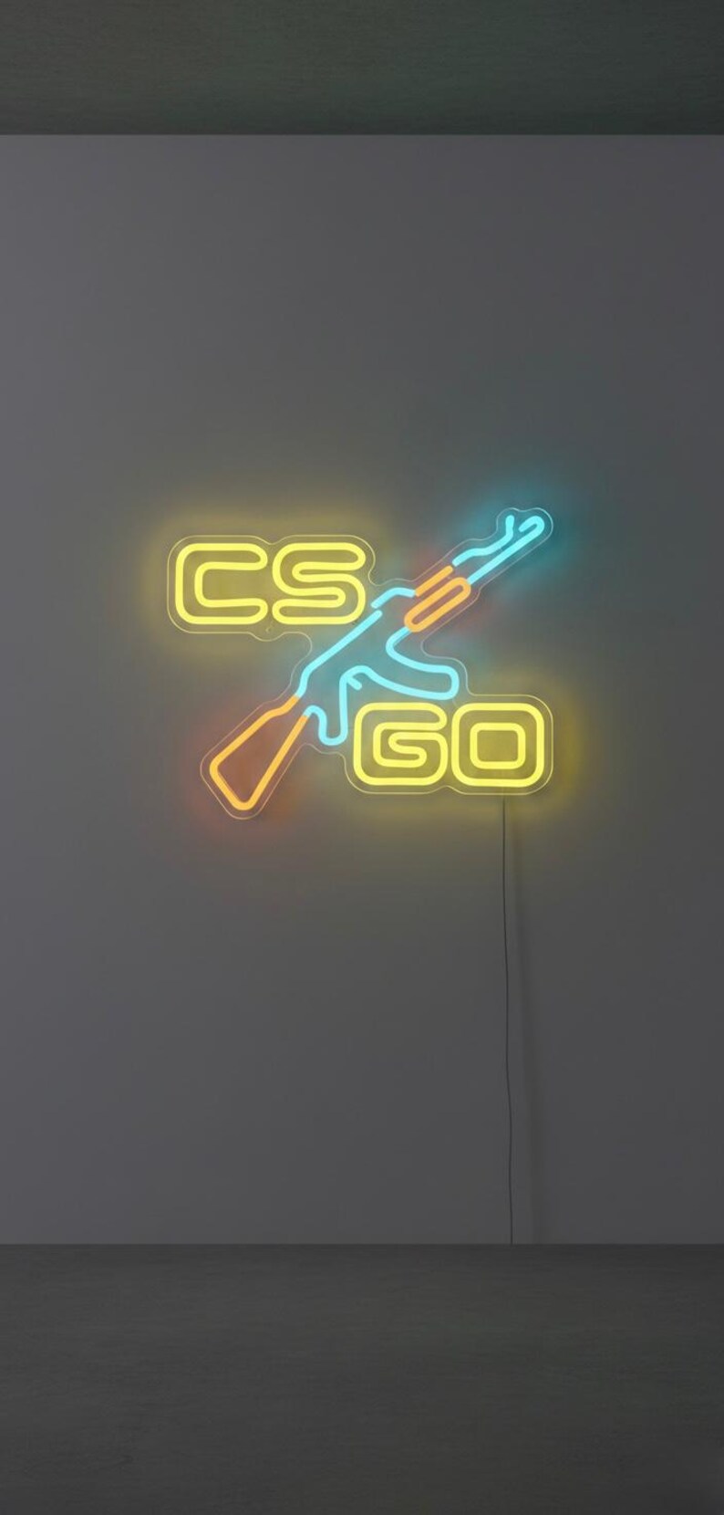 Tactical Shooter Neon Sign LED Wall Light for Gaming Room, Man Cave ...