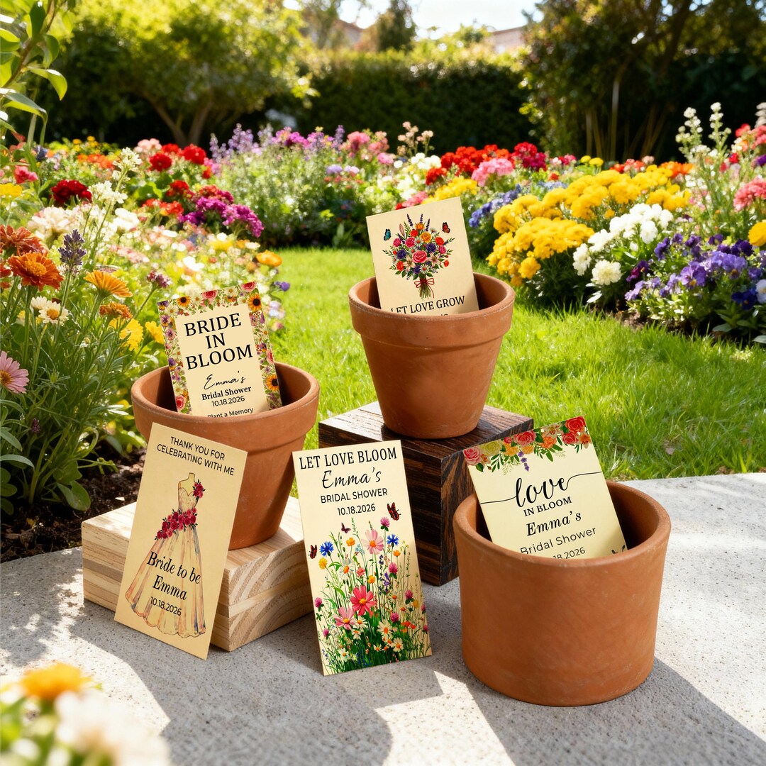 Vintage Seed Packets: Personalized Bridal Shower Favors, Let Love Bloom ...