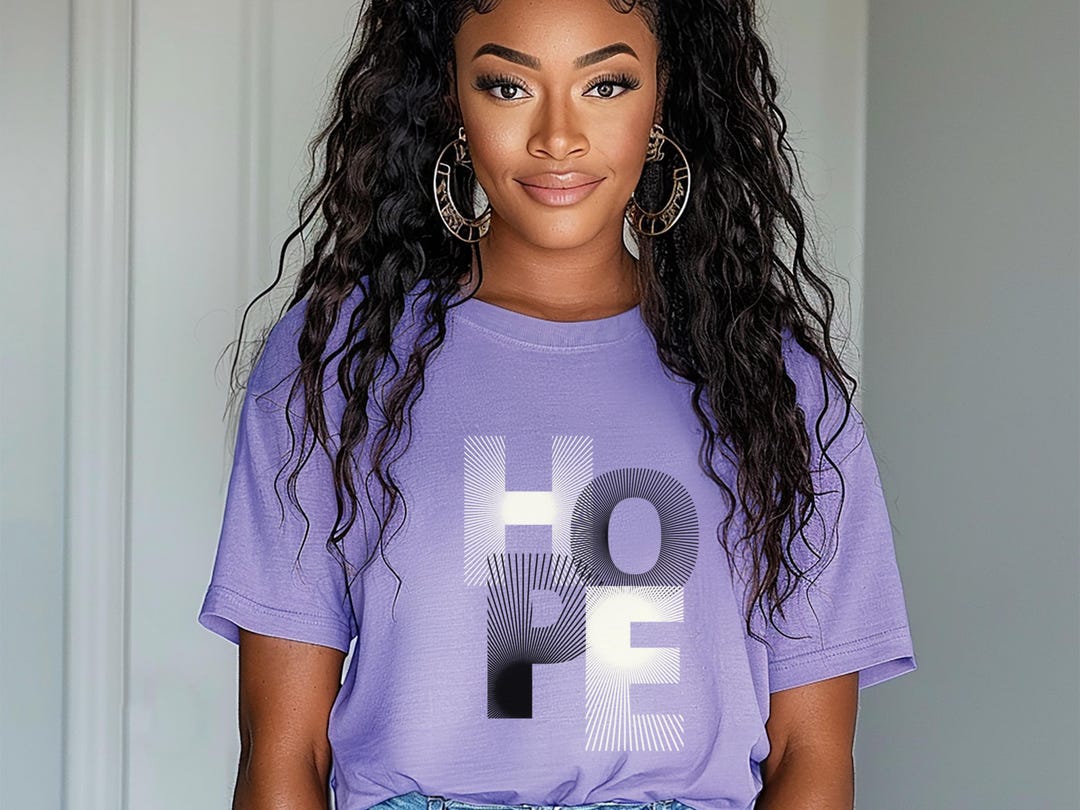 Comfort Colors HOPE Gradient Text Shirt, Graphic Tee for Women ...