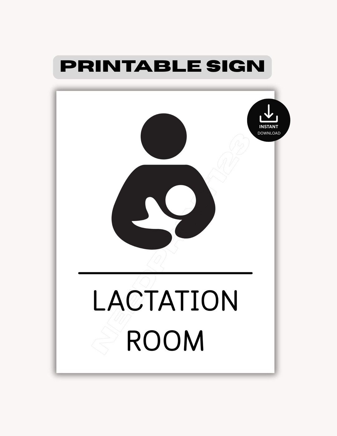 Lactation Room Sign, Printable Nursing Sign: Instant Download, US ...