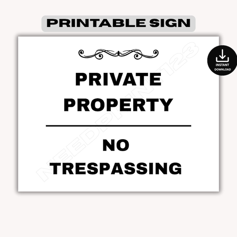Private Property Sign - Etsy