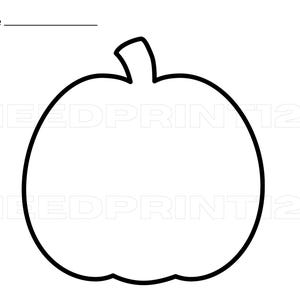 Pumpkin Outline Coloring Page: Fall Halloween Craft Activity (PDF ...