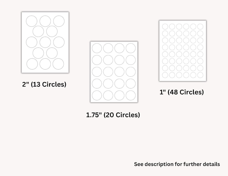 Circle Outline Template Bundle: Instant Download PDF, DIY Crafts ...