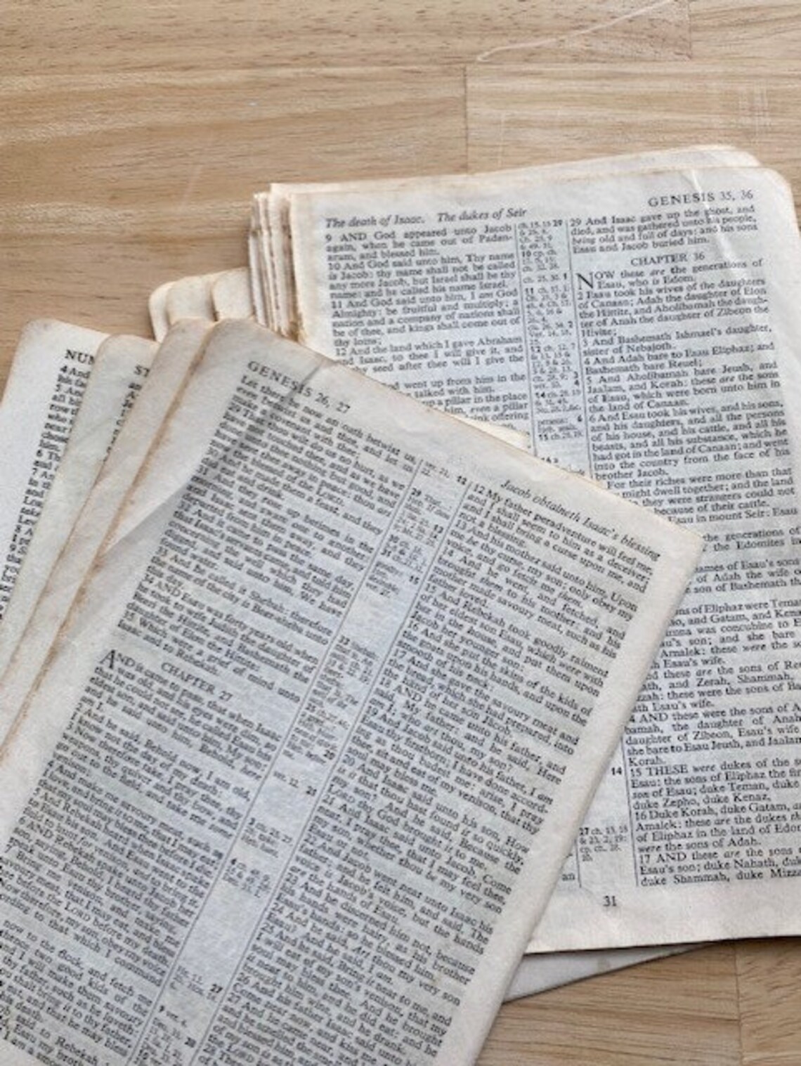Vintage Holy Bible Pages, 25 Book Pages - Etsy