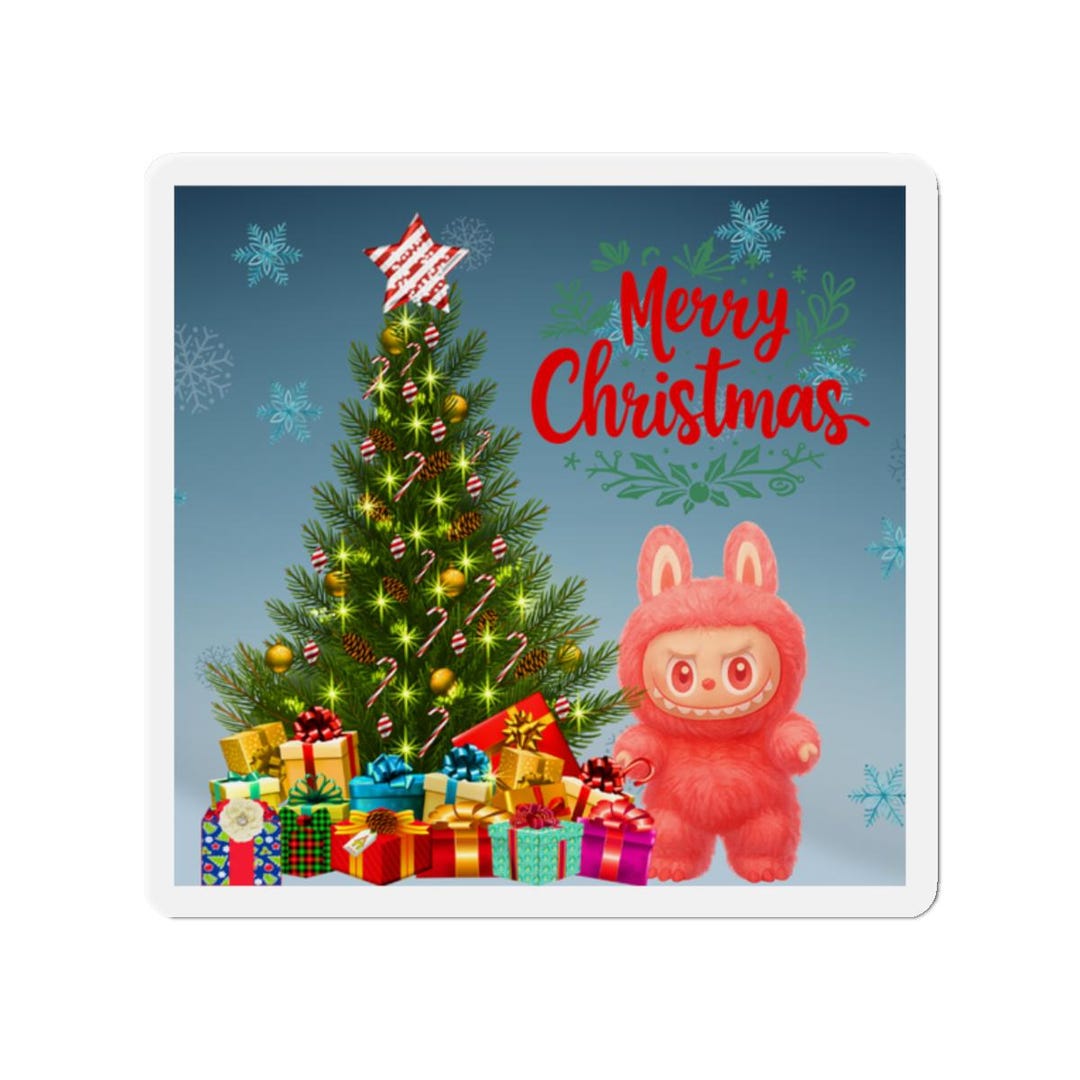 Labubu Christmas Tree Holiday Magnet, Holiday Whimsy Die-cut - Etsy UK