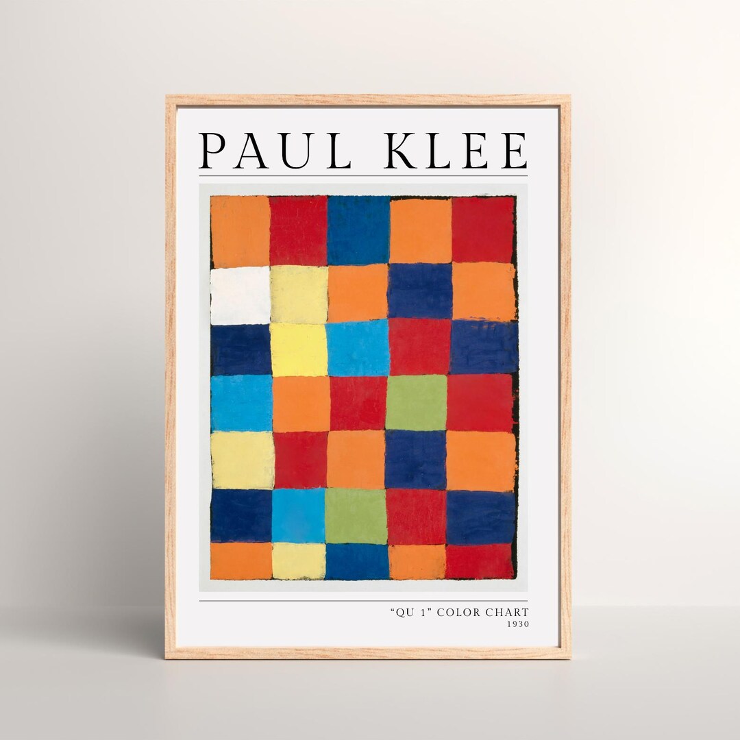 Paul Klee Colour Chart Poster – Abstract Modern Art Print, Bauhaus ...