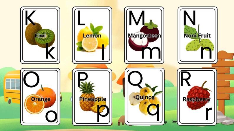 Simple Kids Alphabate A-Z Preschool Learning Listing Template Canva ...