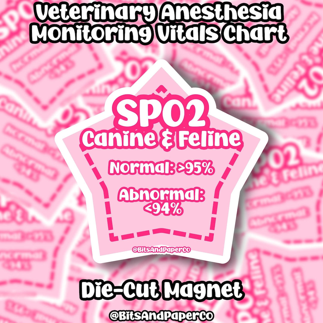 Veterinary Spo2 Monitoring Chart | Canine & Feline Reference | Oxygen ...