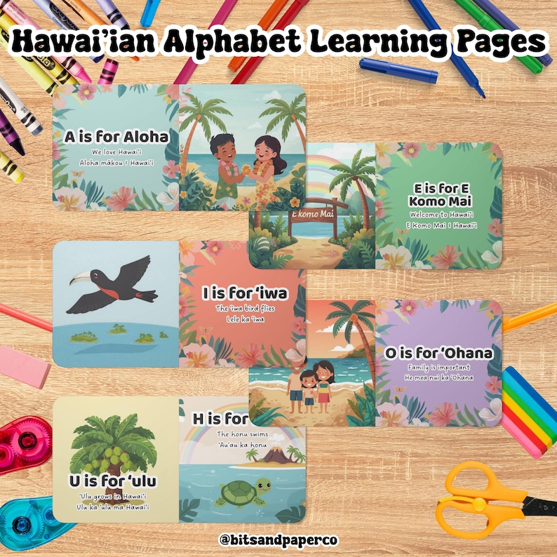 Hawaiian Alphabet Board Book for Toddlers | Bilingual Island Learning ...