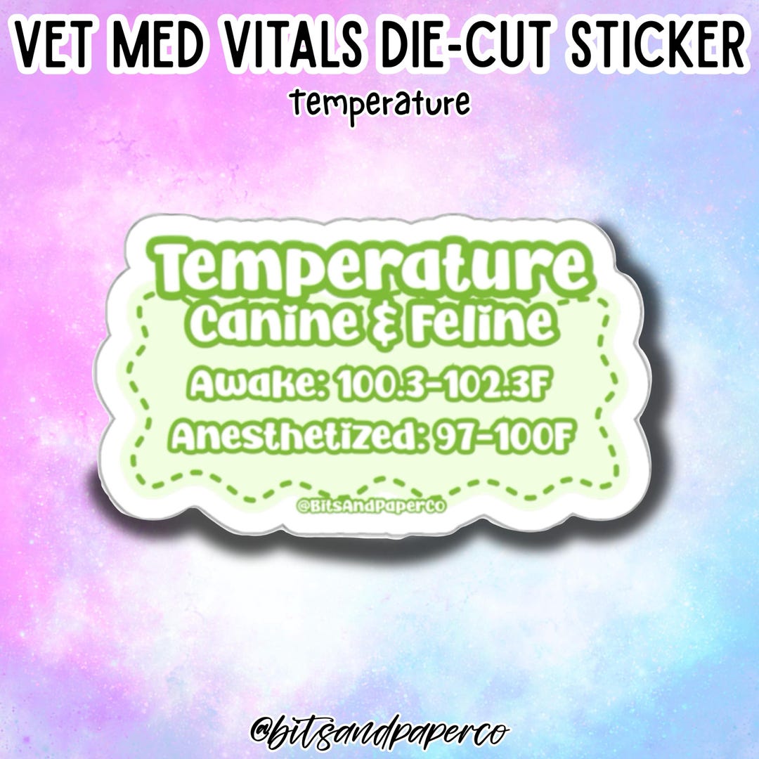 Veterinary Temperature Monitoring Chart | Canine & Feline Reference ...