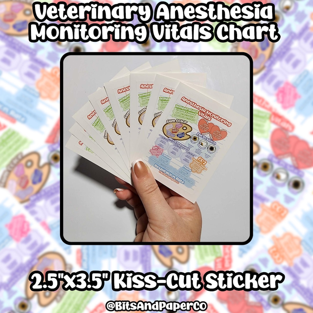 Veterinary Anesthesia Monitoring Vitals Chart | Canine & Feline ...