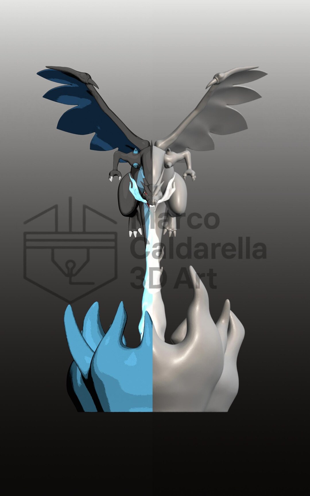 Mega Charizard X - Fan Art - Etsy UK