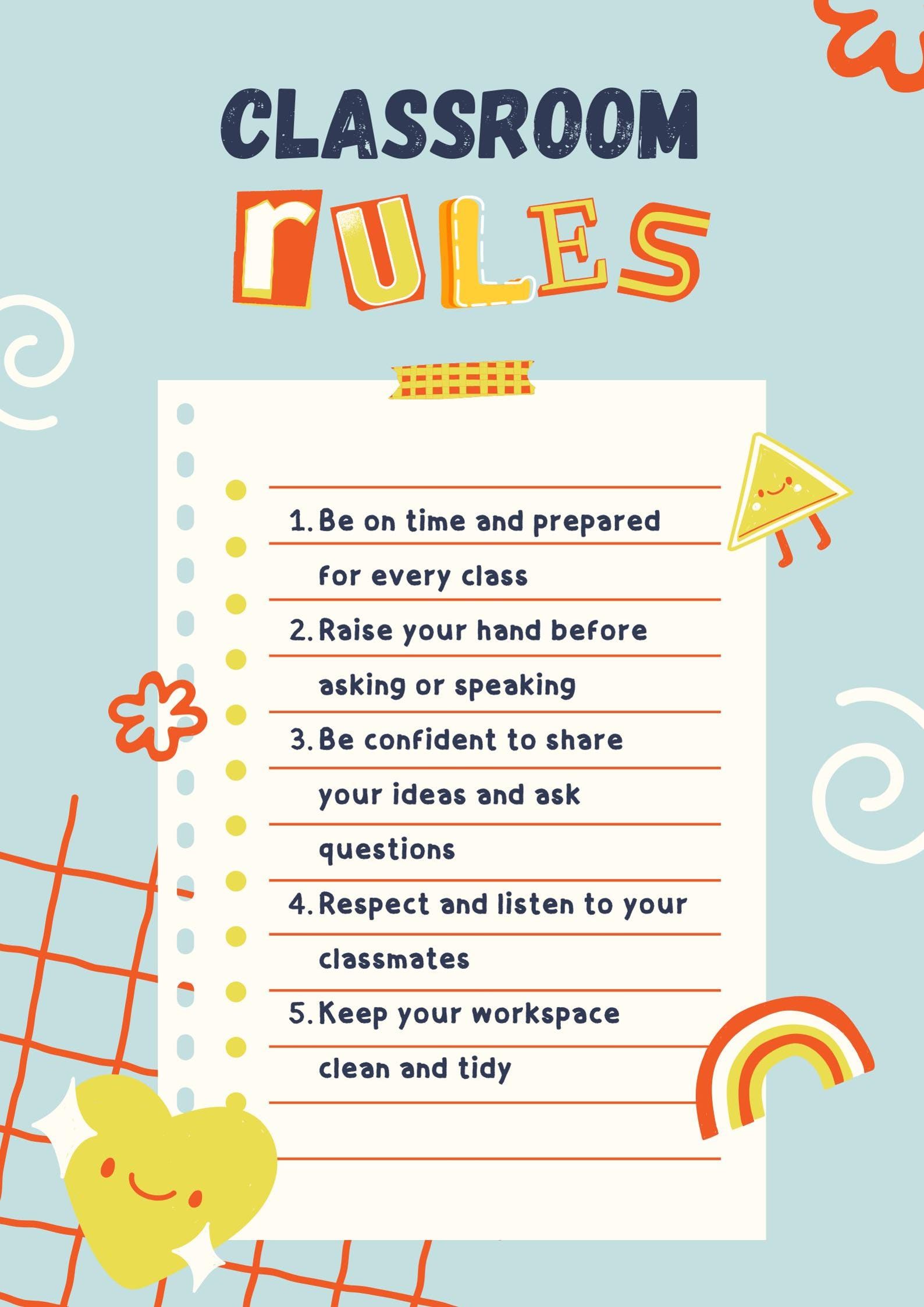 Classroom Rules- Behavior Management - Etsy