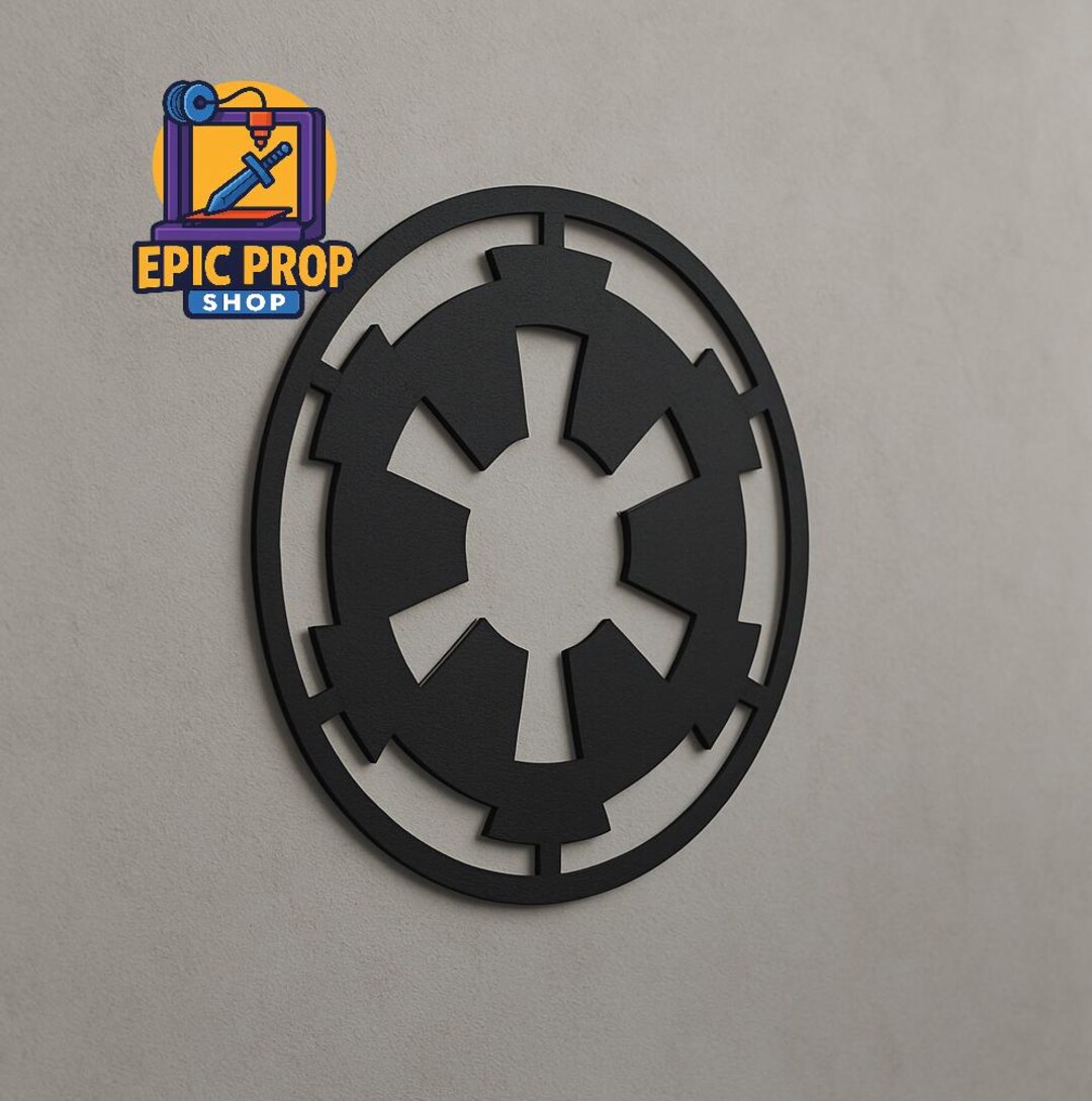 Star Wars Galactic Empire Imperial Crest Wall Art, 22 X 22 CM - Black ...