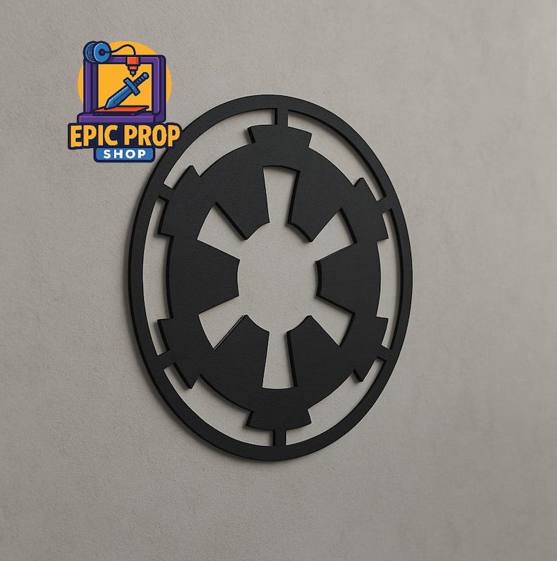 Star Wars Galactic Empire Imperial Crest Wall Art, 22 X 22 CM - Black ...