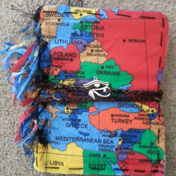 World Map Journal - Etsy