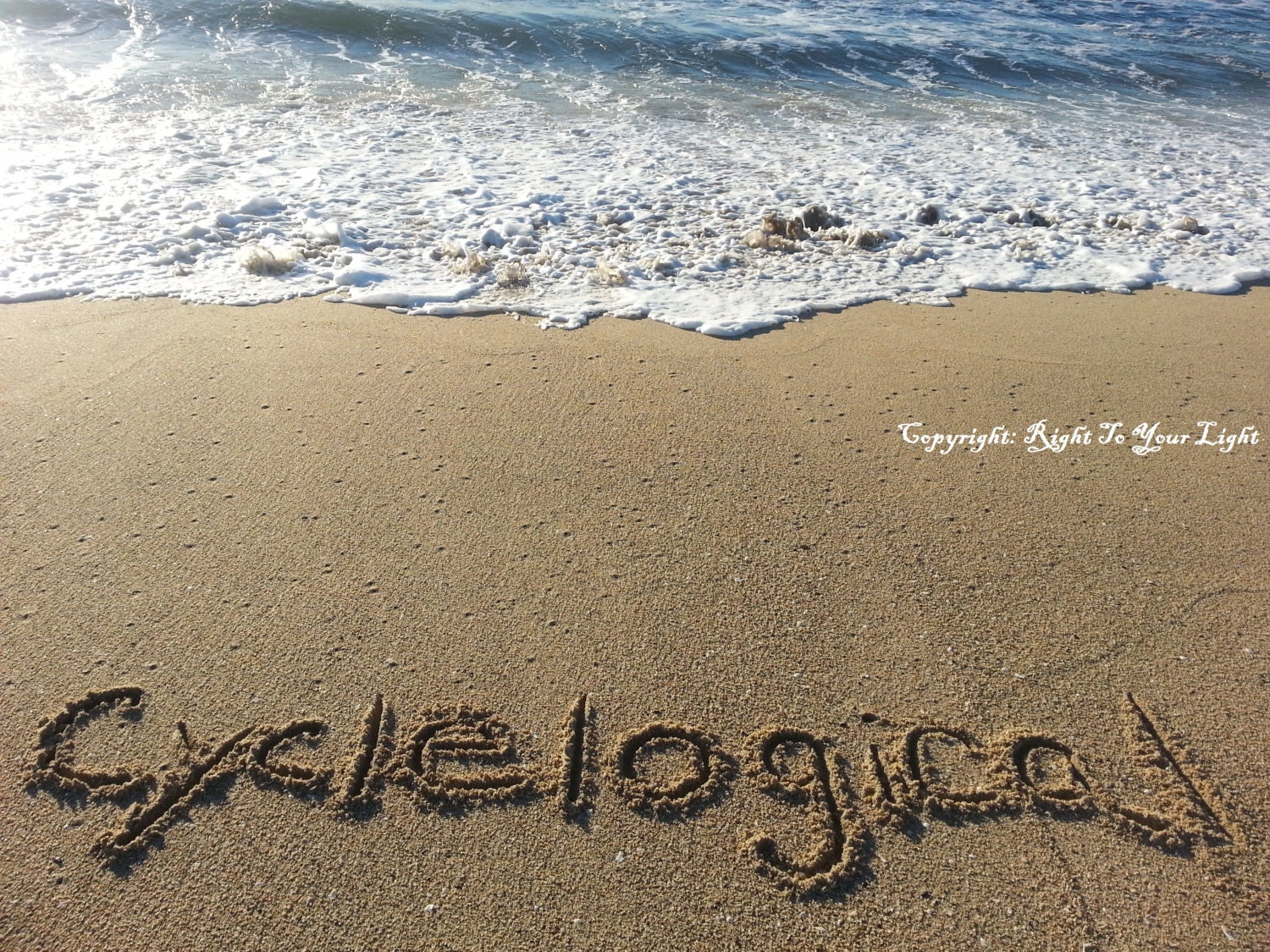 Cyclelogical Sand Message / San Francisco California Ocean Sand Message ...