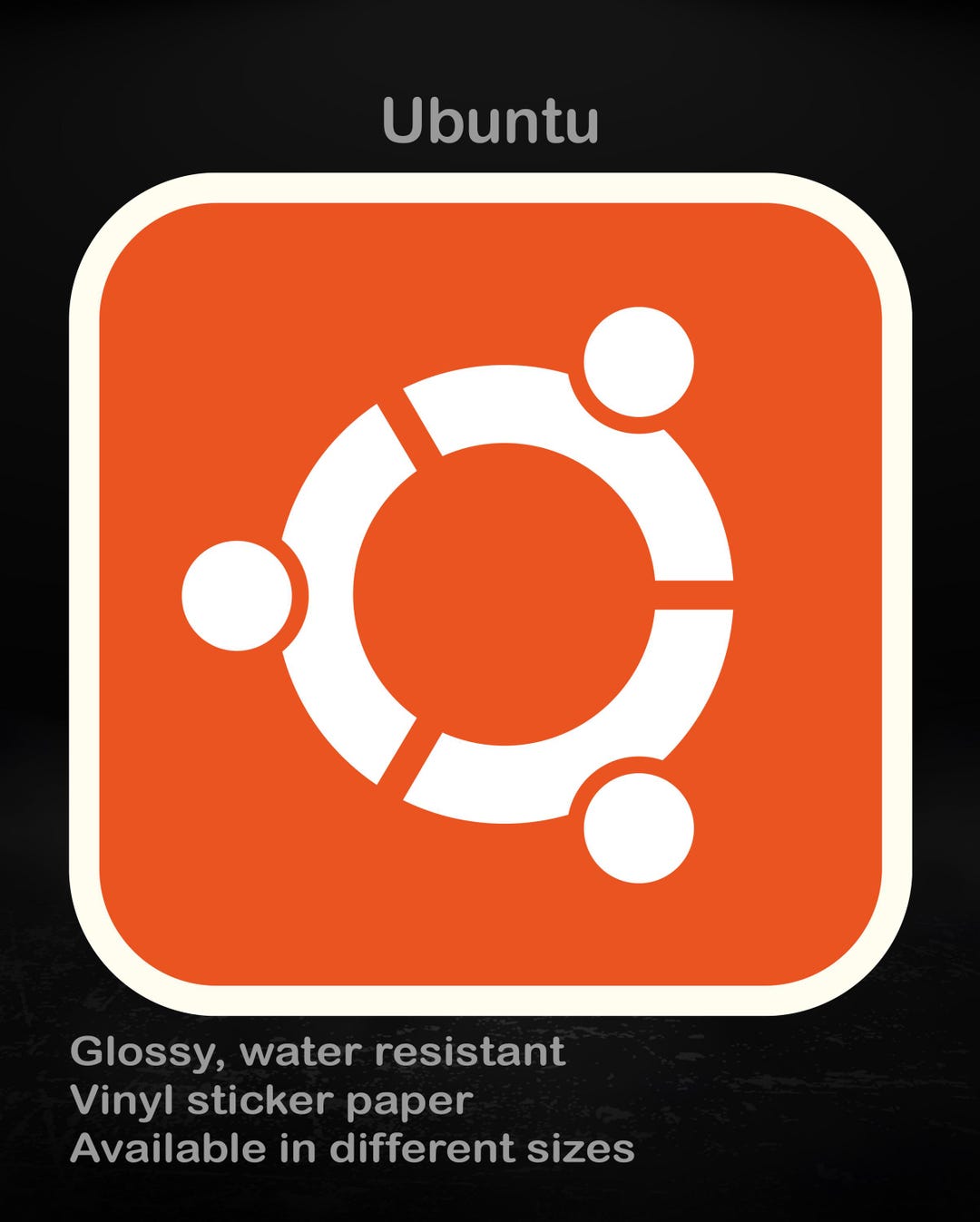 Ubuntu Logo Sticker | Glossy Laptop Decal for Developers & Linux Fans ...