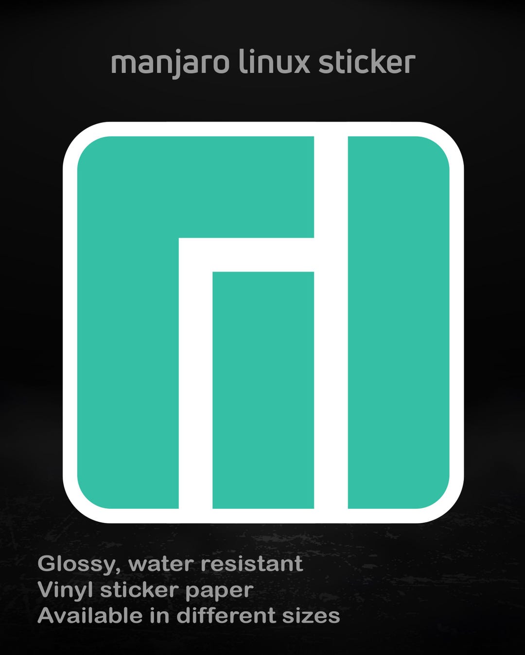 Manjaro Linux Logo Sticker, Glossy Laptop Decal for Developers & Linux ...