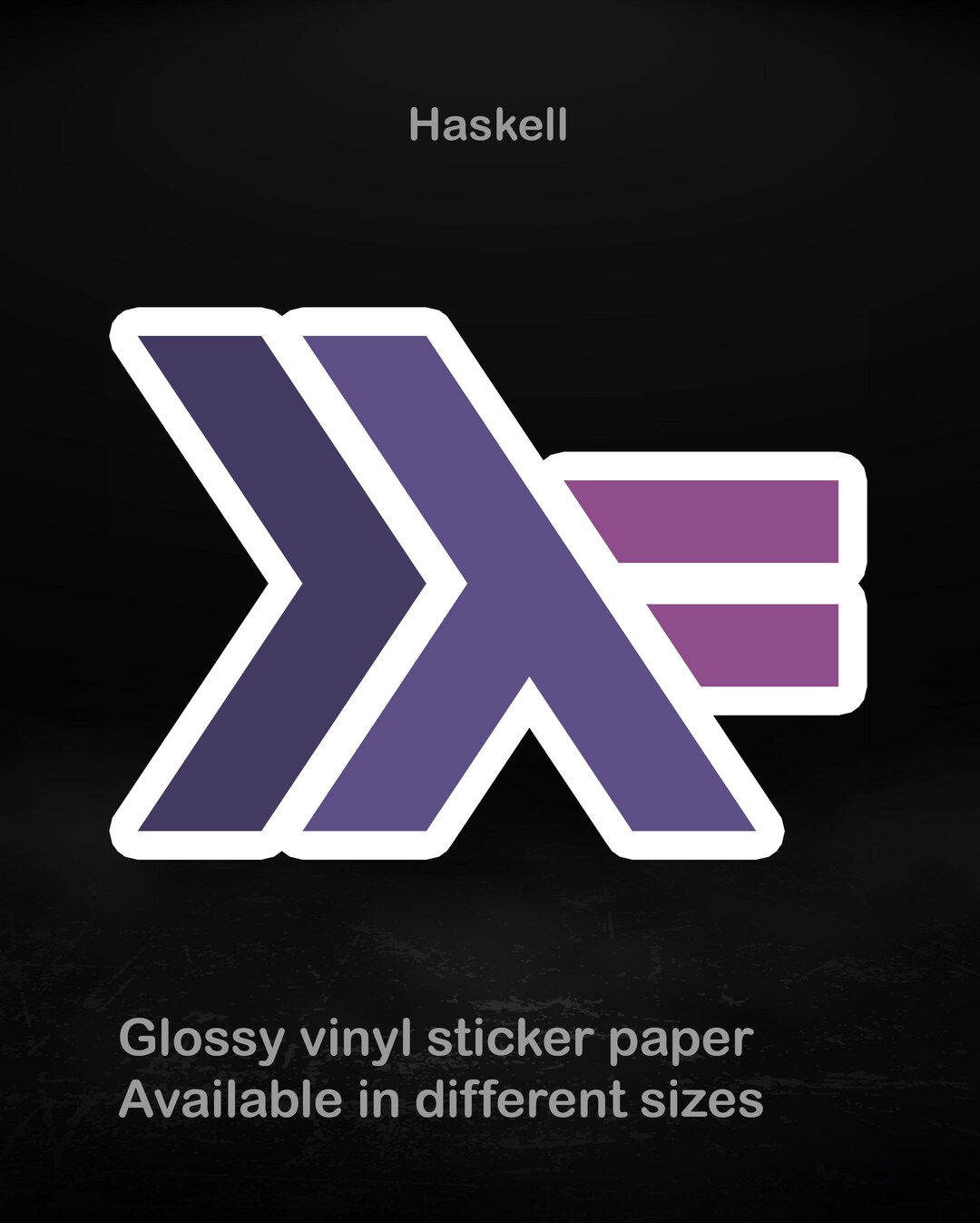 Haskell Logo – Glossy Vinyl Sticker for Functional Programmers and ...