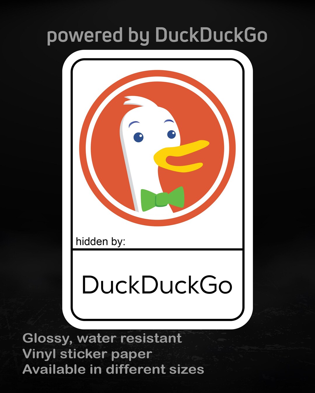 Hidden by Duckduckgo Privacy Sticker – Search Without Tracking, Minimal ...