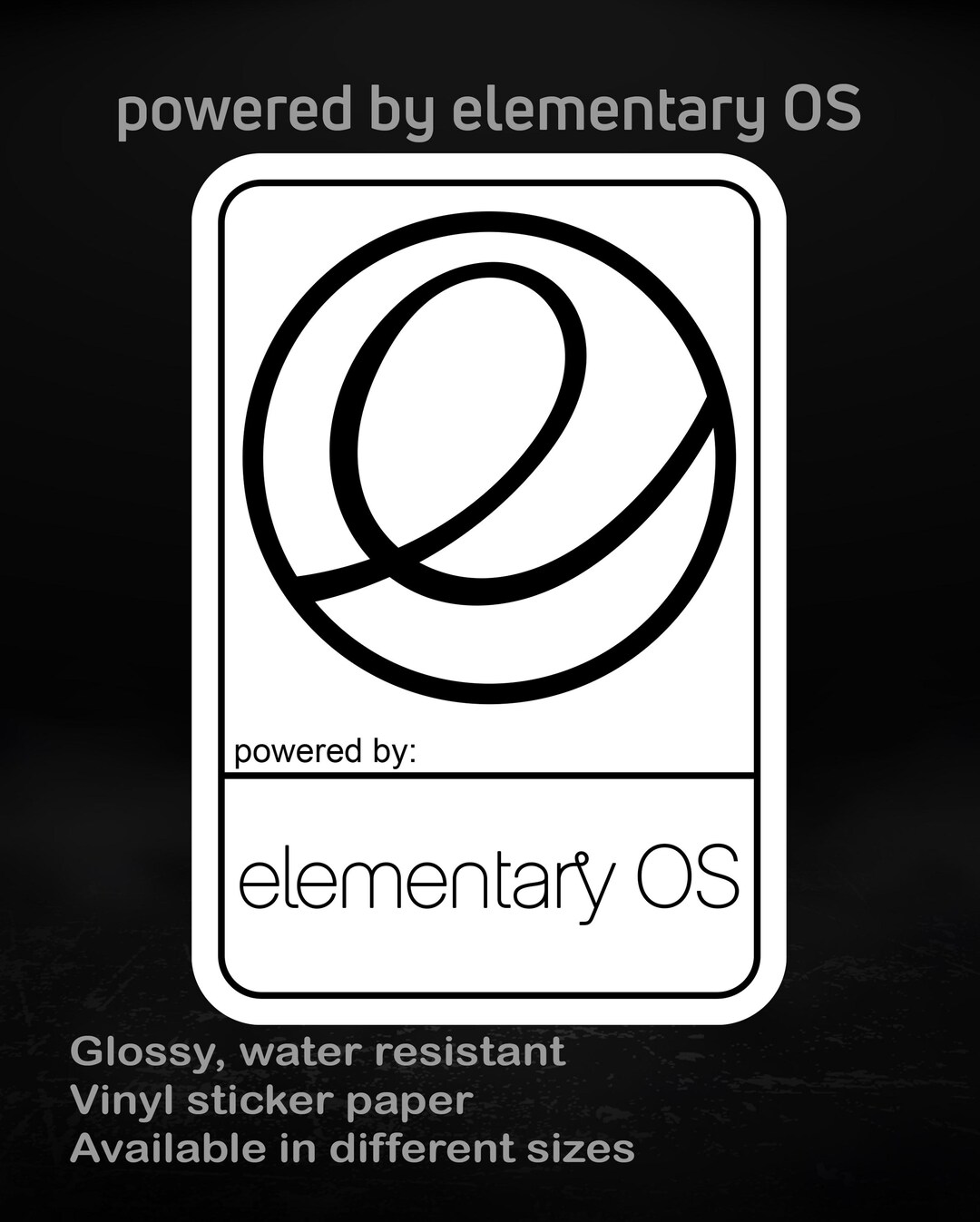 Powered by Elementary OS Sticker – Minimal Linux Desktop Vinyl Sticker ...
