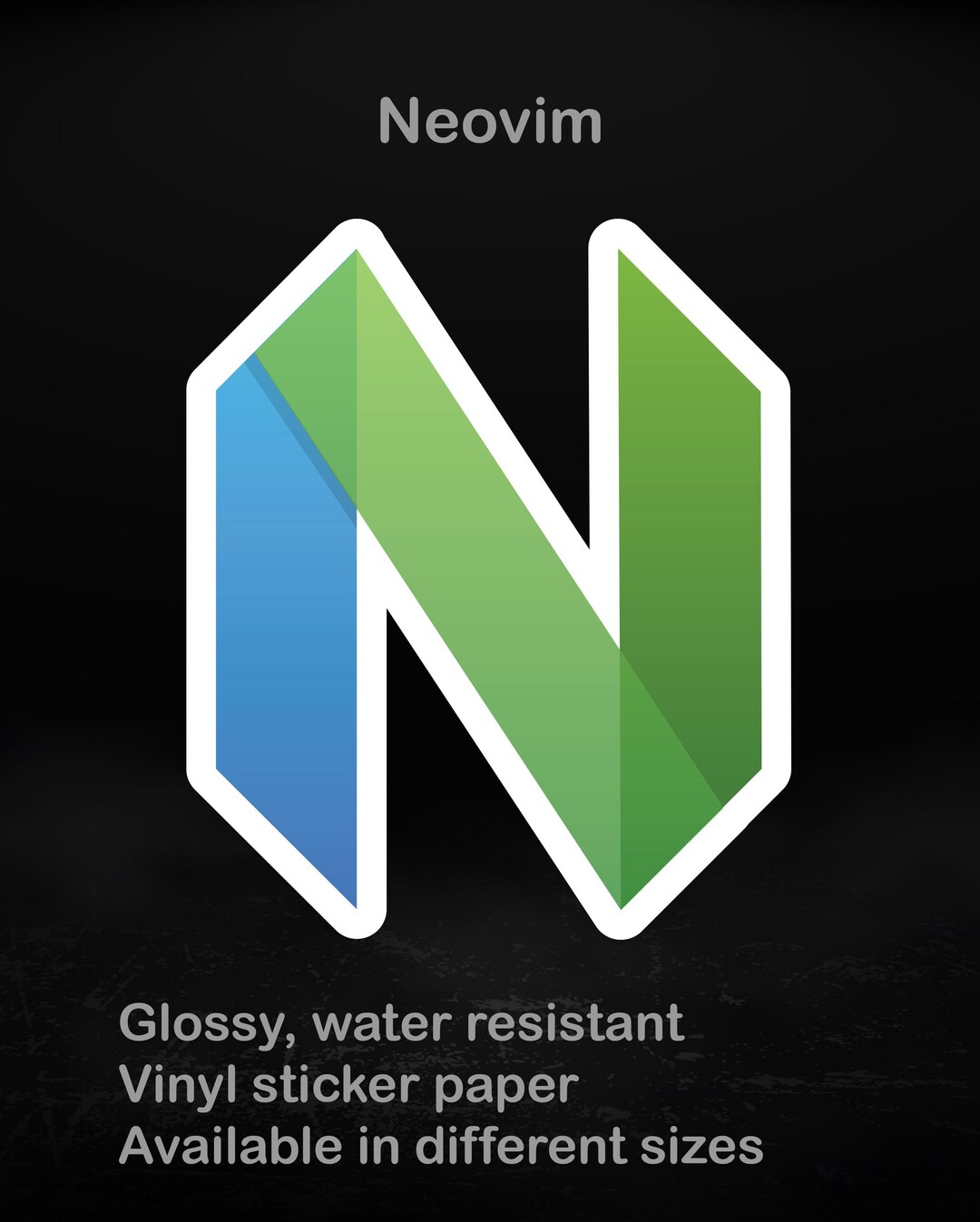 Neovim Sticker Modern Vim Logo Developer Gift Open Source Geek Neovim Sticker Modern Vim Logo Developer Gift Open Source Geek