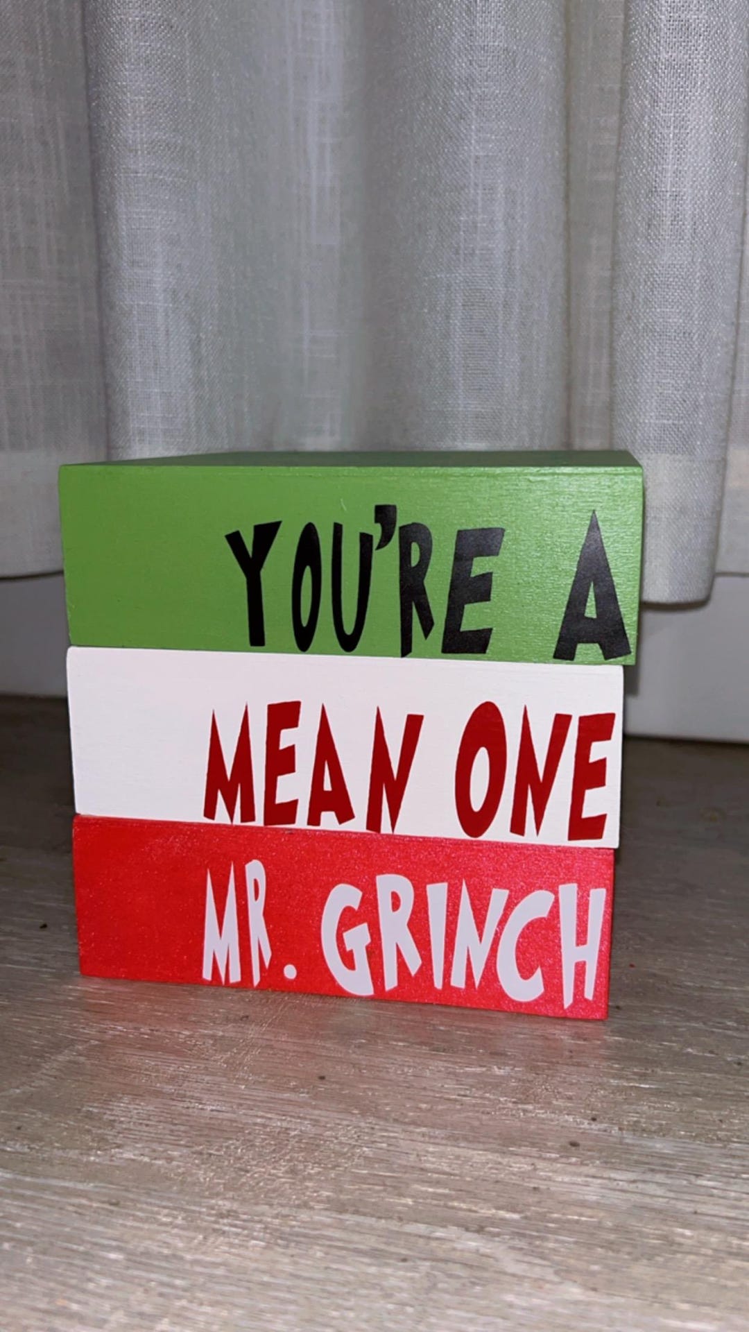 Grinch Wooden Block Stack, Christmas Decor - Etsy