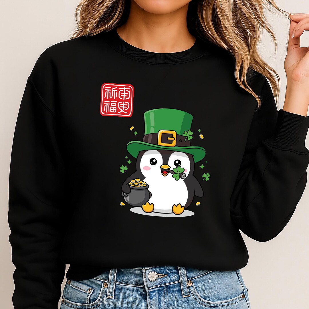 St Patricks Day Penguin SVG | Cute Leprechaun Penguin SVG | Lucky ...